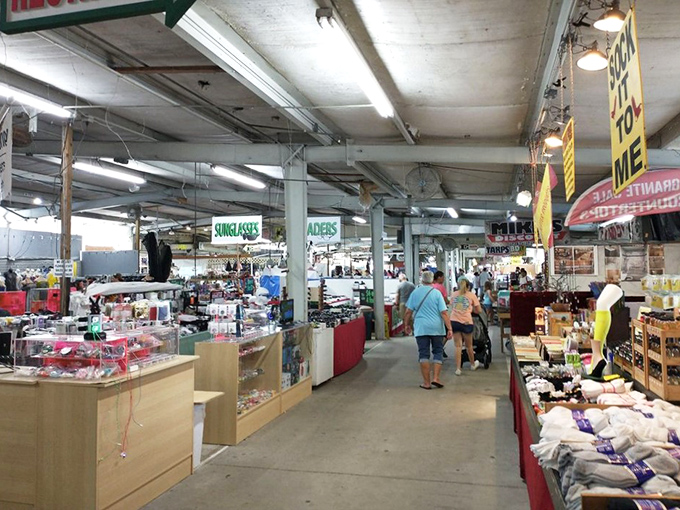 Treasure hunters navigate the indoor labyrinth where one person's "I don't need this anymore" becomes another's "I've been looking everywhere for this!"