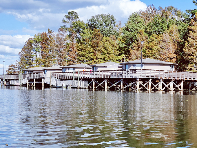 These over-water pier cabins might be the closest thing to walking on water without religious credentials &ndash; lakeside living at its finest.