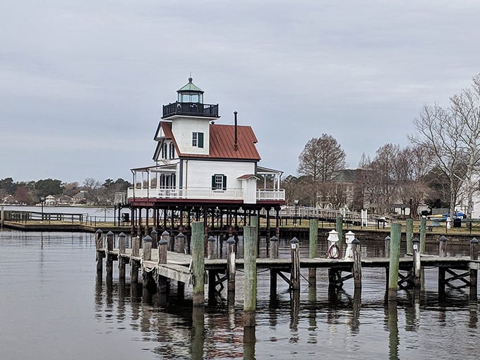 This isn't just a lighthouse&mdash;it's a time machine on stilts. The Roanoke River Lighthouse stands as proudly today as when it guided sailors home.