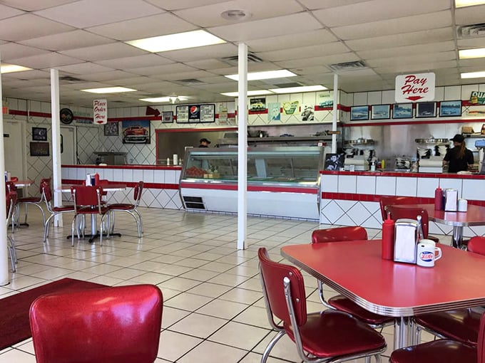 Step inside and time-travel to the golden age of diners&mdash;red vinyl chairs, gleaming chrome, and the tantalizing aroma of beef sizzling on the grill.