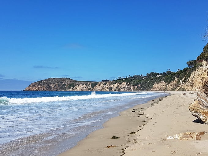 That moment when the beach curves perfectly into the headland, and you realize Mother Nature might have been an artist in another life.