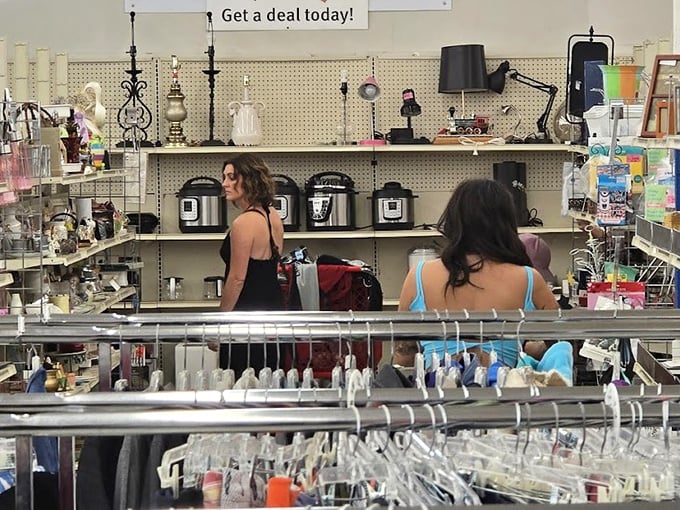 Shoppers navigate the aisles with the focus of archaeologists, hunting for that perfect find among racks of possibilities and shelves of potential.