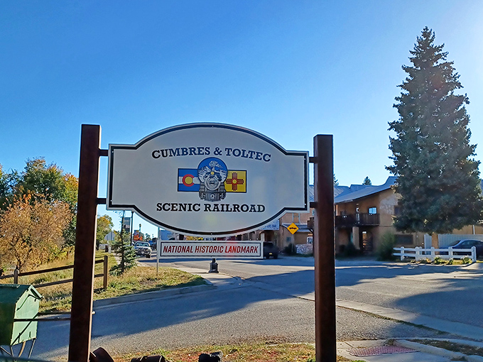 Not just a sign, but a portal to the past. This National Historic Landmark marker welcomes time travelers disguised as everyday tourists. 