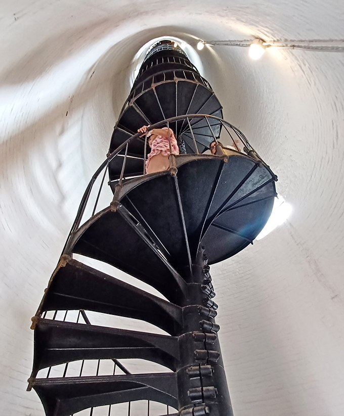 The dizzying spiral staircase isn't just a climb&mdash;it's a time machine. Each of the 109 steps whispers stories of keepers who made this daily trek by lantern light.
