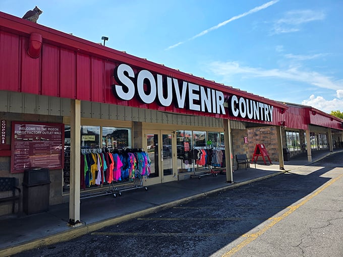 Every road trip deserves a pit stop like this &mdash; Souvenir Country, where neon shirts and nostalgia shine just as bright as the Tennessee sun.