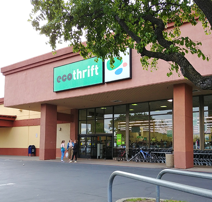 Approaching this thrifting mecca feels like standing at the gates of a secondhand wonderland, shopping carts awaiting their treasure-hunting missions.