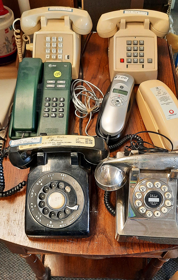 From rotary to push-button, these vintage phones aren't just decorative&mdash;they're conversation starters from an era when "hanging up" actually meant hanging something up.