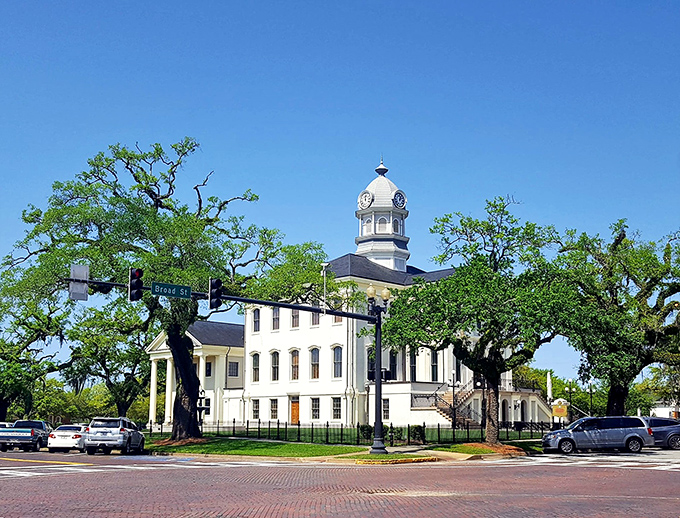 The Thomas County Courthouse stands regally among ancient oaks, as if to say, "Yes, I've been here since your great-grandparents' first date."