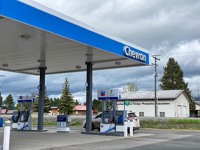 Even the Chevron station in Cascade has character&mdash;where else does filling your tank come with a side of mountain views and fresh pine-scented air?