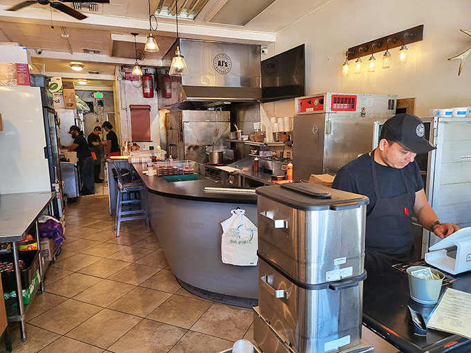 Where the magic happens. This compact kitchen produces more happiness per square foot than most amusement parks.