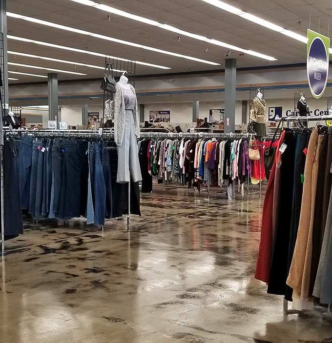Rack after glorious rack of fashion possibilities. Like a time-traveling department store where yesterday's impulse buys become tomorrow's vintage statement pieces.