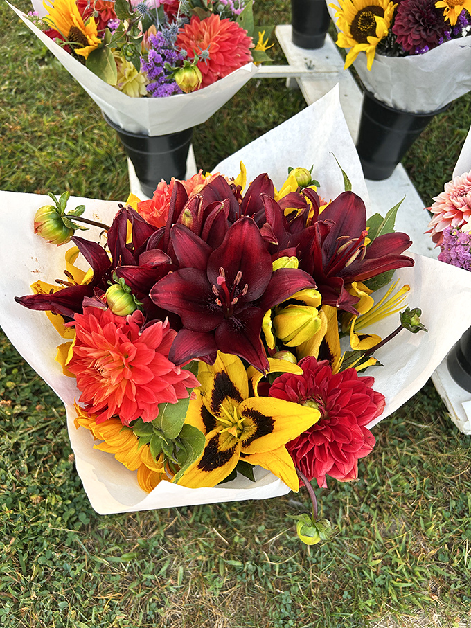 Nature's palette in paper wrappings. These farm-fresh bouquets bring Wisconsin's summer gardens home, no green thumb required.