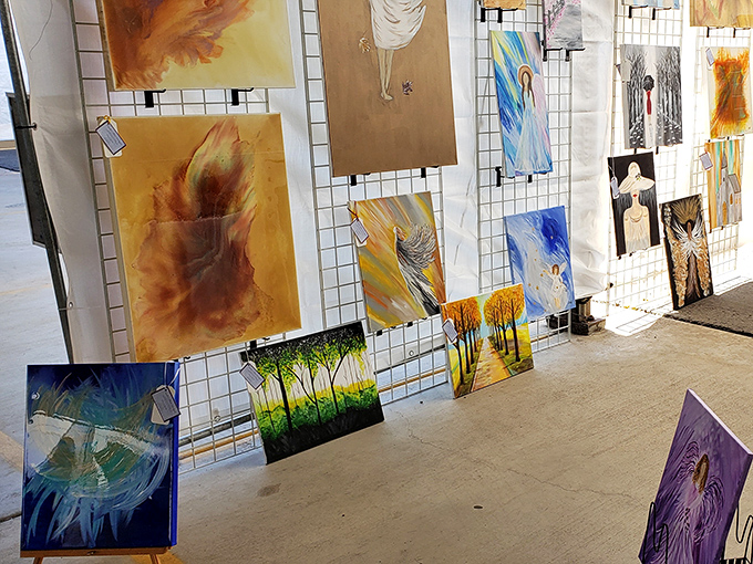 Local artists transform blank canvases into desert-inspired masterpieces, their vibrant palettes capturing Arizona's dramatic landscapes and ethereal skies.