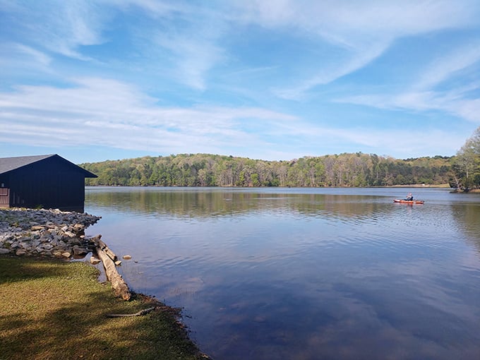 Lake Craig's mirror-like surface doesn't just reflect the sky&mdash;it reflects your suddenly diminishing stress levels. That kayaker knows what I'm talking about.