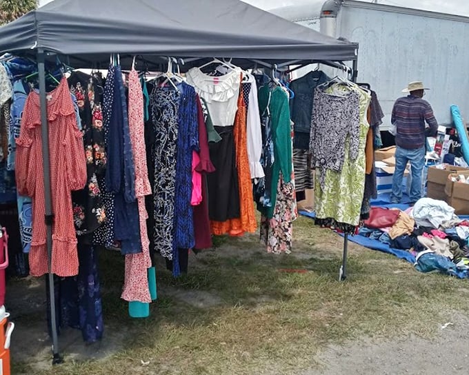 Fashion finds without the fashion district prices. These colorful garments wait patiently for someone to give them a second life and a new home.