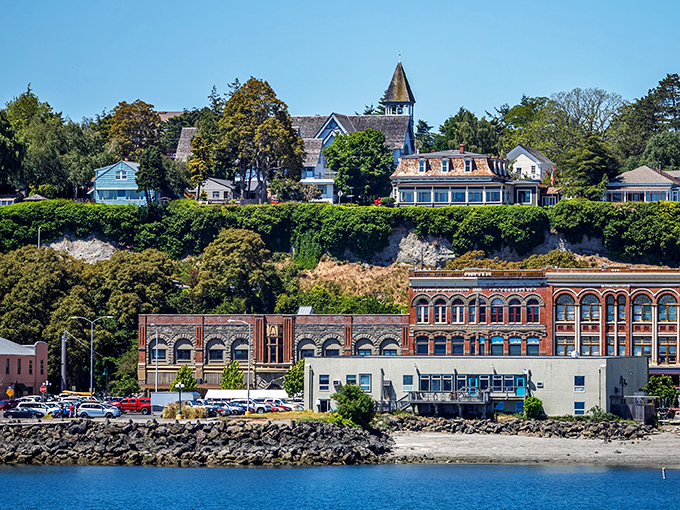 Uptown and Downtown create Port Townsend's split-level charm, with historic buildings cascading down to the water like architectural stepping stones.