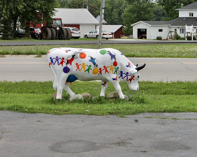 Art meets agriculture in Fish Creek's whimsical cow sculptures &ndash; proof that even in Wisconsin, bovines can make profound artistic statements.