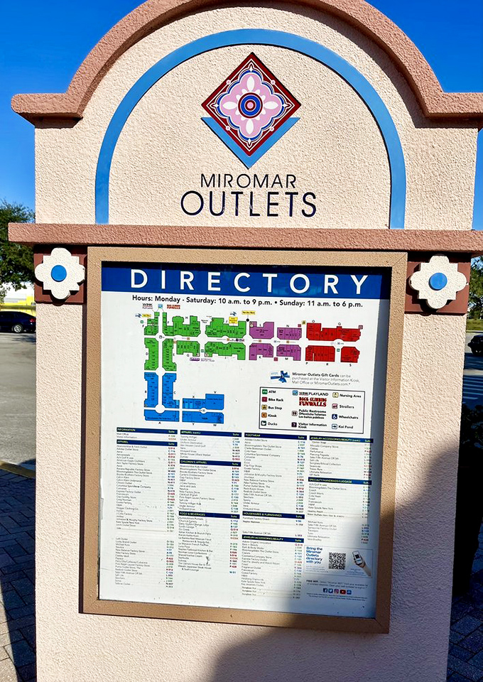 Color-coded shopping maps: the treasure hunt begins here, with sections organized like a fashionista's dream theme park.