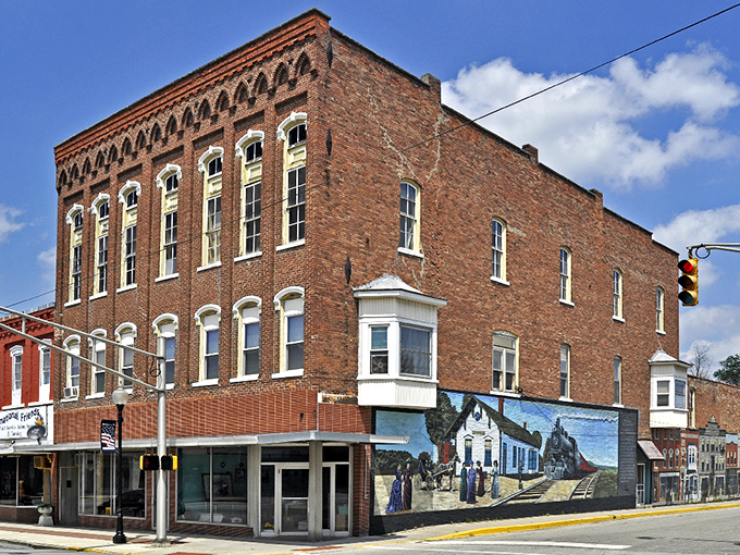 Historic brick buildings stand sentinel over downtown Ligonier, where time moves at a pace that allows for actual conversation.