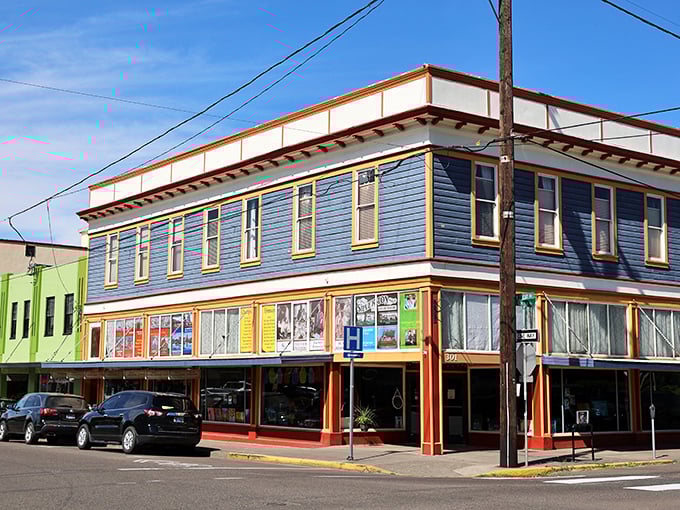 The vibrant blue building anchoring downtown Silverton isn't just photogenic&mdash;it represents the colorful character of this community where historic preservation meets artistic expression.