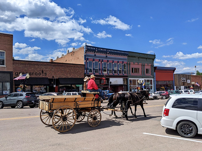 Horse-drawn wagons aren't just for tourists here&mdash;they're a living reminder of Philipsburg's silver mining days when fortunes were made and lost on these very streets.