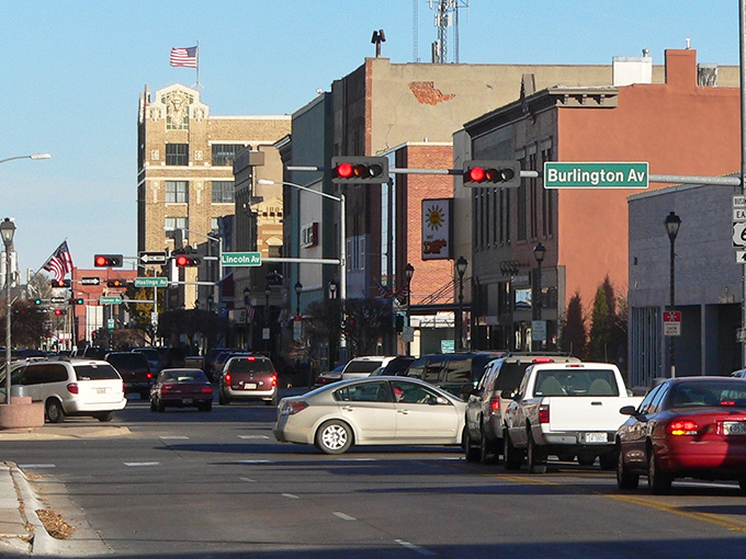 Burlington Avenue stretches into the heart of Hastings, where historic architecture meets small-town charm without big-city price tags.