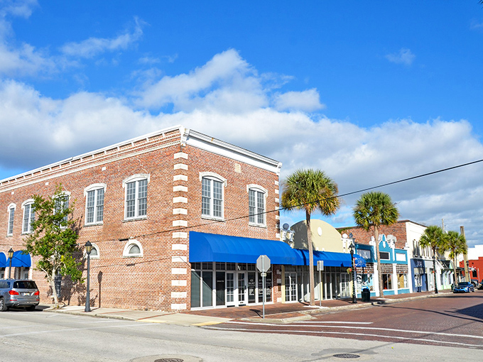 The historic brick buildings with their bright blue awnings create a downtown that feels like a movie set &ndash; minus the Hollywood price tag.
