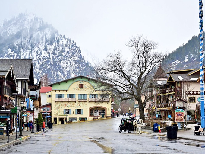 Winter transforms Leavenworth's streets into a snow globe come to life, complete with horse-drawn sleighs that would make Bing Crosby burst into song.