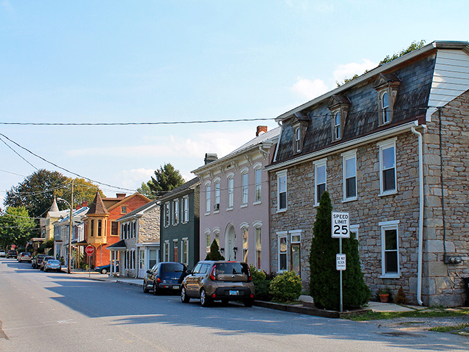 Colorful row houses that look like they're auditioning for a Wes Anderson film&mdash;and getting callback after callback.