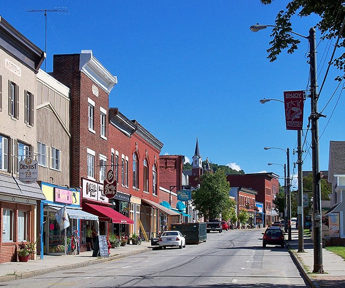 Main Street's historic brick buildings stand proudly, as if saying "we've seen things" to passing shoppers and Sunday strollers.