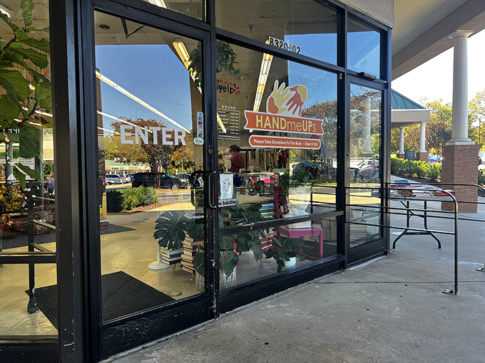 "ENTER" indeed&mdash;this doorway might as well say "Abandon all budget restraint, ye who venture here" for dedicated thrifters.