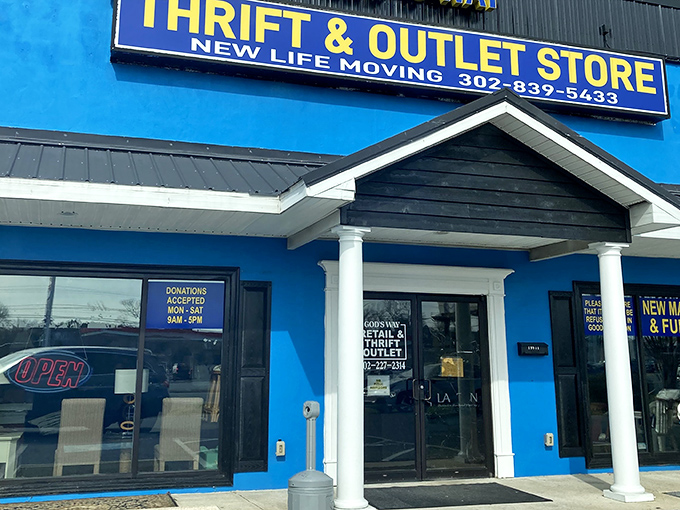 Donations accepted daily! The entrance to this thrifting paradise welcomes both givers and seekers with equal enthusiasm.