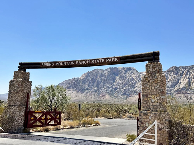 Not all gates are created equal. This stone entrance says "Welcome to the Wild West" with more style than John Wayne's swagger.