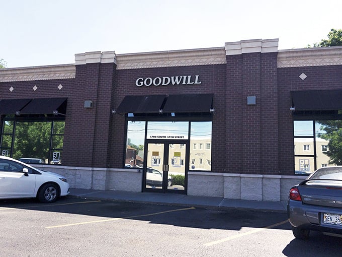 Like a speakeasy for bargain hunters, this Goodwill's modest exterior keeps the best secrets.