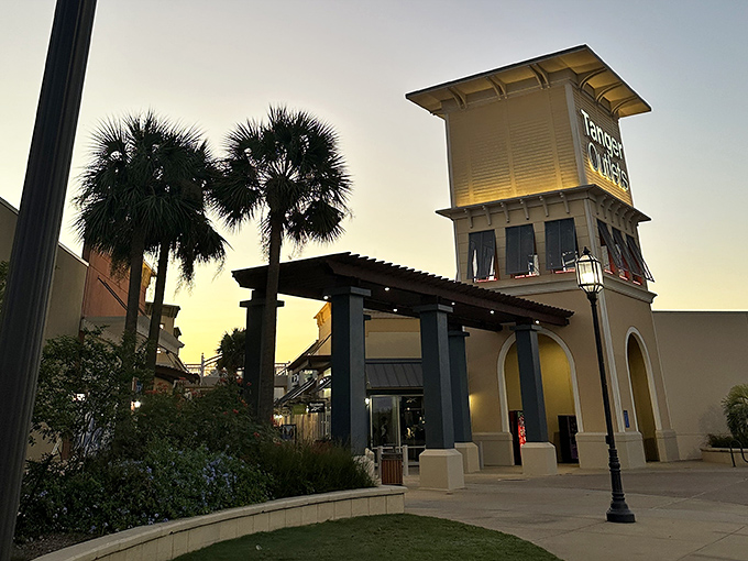Palm trees and pergolas create the perfect welcome mat for your wallet's final farewell.