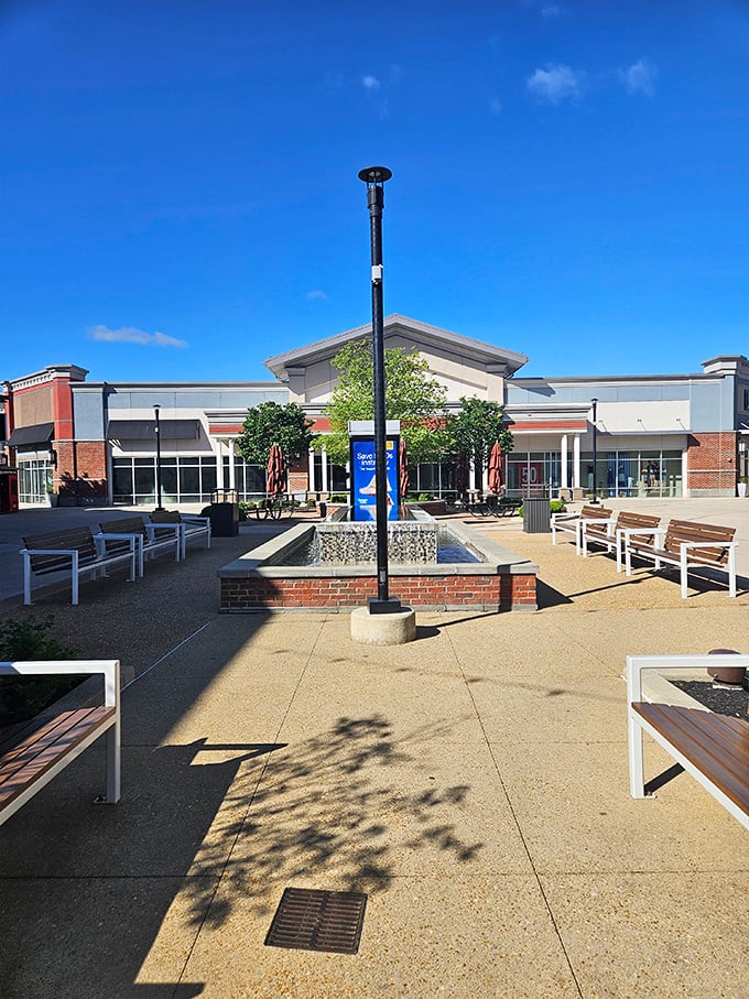 This isn't just a rest area&mdash;it's a strategic regrouping station where shopping veterans catch their breath before diving back into the discount fray.
