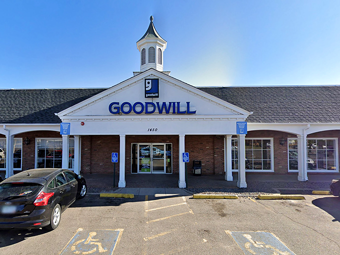 Blue skies frame the welcoming entrance where countless Coloradans have begun their treasure hunting adventures, one donation at a time.