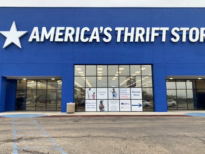 The entrance beckons with promises of treasures inside, where your budget stays intact and your shopping cart overflows.