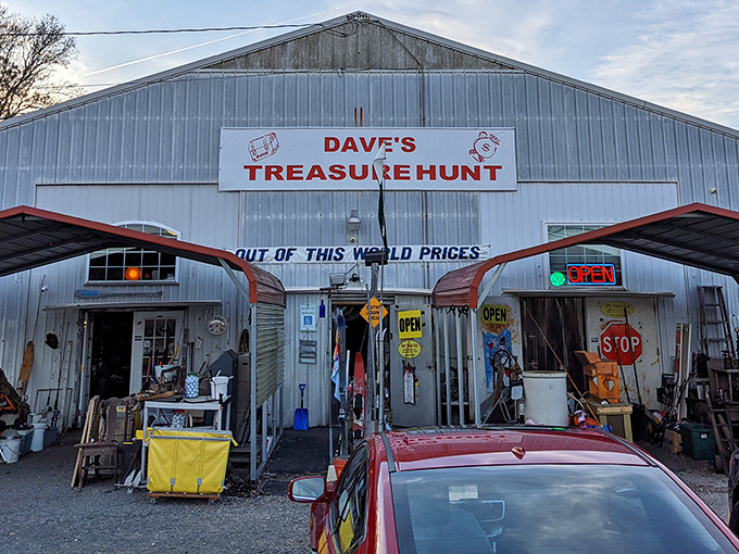 "OUT OF THIS WORLD PRICES" isn't just a slogan; it's the gravitational pull that draws treasure hunters to this Frankford landmark.