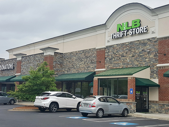 The spacious parking area hints at what awaits inside&mdash;a thrifting adventure so vast you'll need a comfortable place to stash your vehicle while you explore.