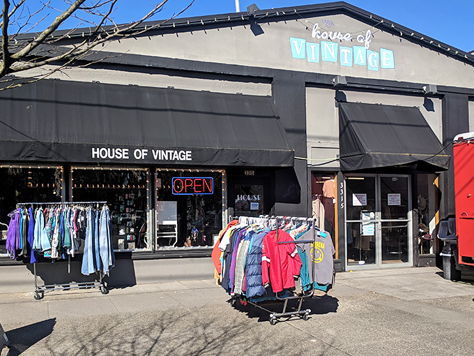 Racks of possibility spill onto the sidewalk, a sartorial appetizer before the main course awaits inside. Portland's vintage scene at its most inviting.