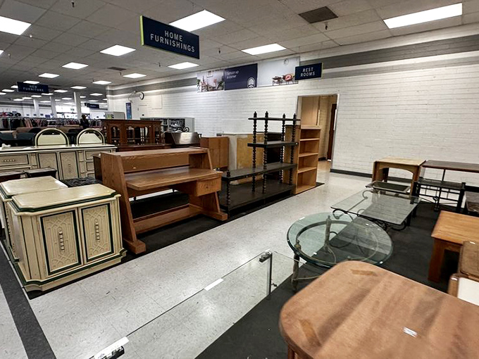 Furniture finds that tell stories of previous lives, waiting patiently for their next chapter in someone else's living room.