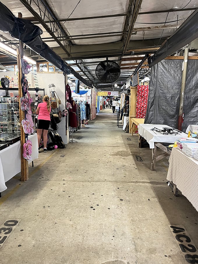 The unwritten rule of flea markets: the longer the corridor, the greater the chance you'll find that thing you never knew you needed.
