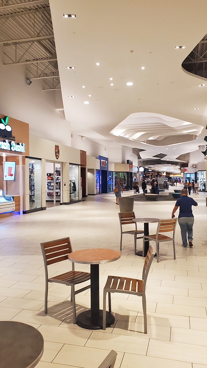 Wide, airy corridors invite endless wandering as shoppers navigate the mall's circular layout&mdash;a clever design that ensures you'll pass that tempting store at least twice.