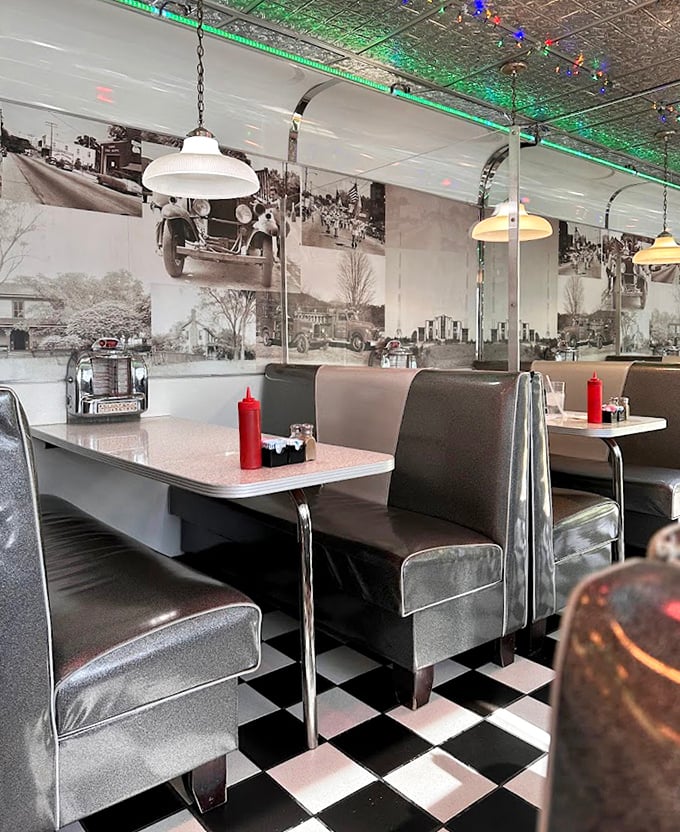 Classic booths with vintage photos transport you to simpler times when calories weren't counted and coffee was endless.