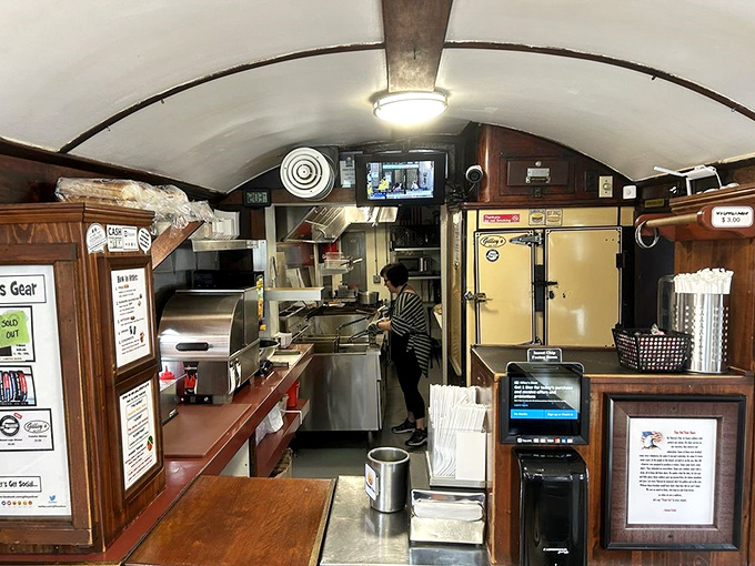 Step inside Gilley's submarine-like interior where every inch serves a purpose and every meal comes with a side of nostalgia.