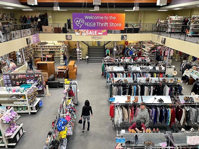 From this bird's-eye view, the store reveals its true scale &ndash; a two-story wonderland of pre-loved possibilities waiting to be discovered.