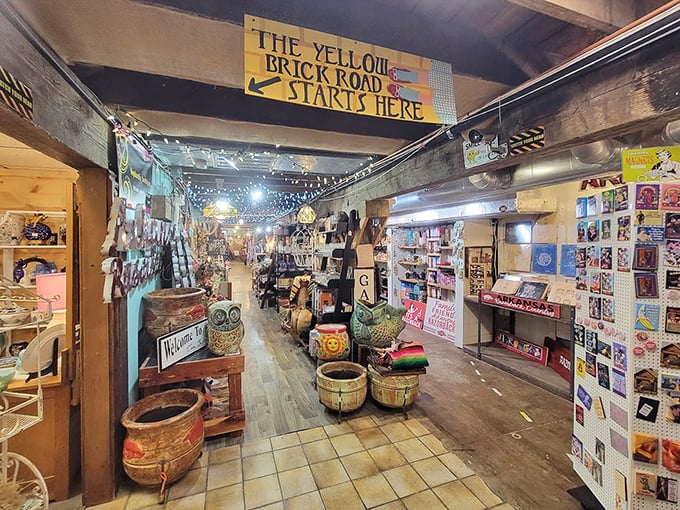 Follow the Yellow Brick Road indeed! This Oz-worthy pathway leads not to emerald cities, but to vintage treasures and quirky finds that would make Dorothy forget all about Kansas.