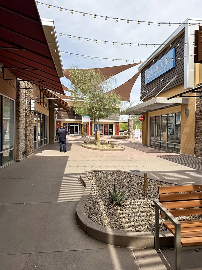Those shade sails aren't just clever design&mdash;they're your best friends when hunting deals in the Arizona sunshine.