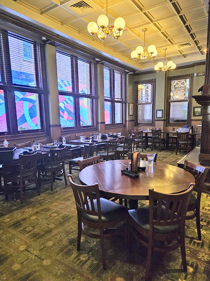 Step inside and you'll swear you've been transported to a London pub's sophisticated cousin.